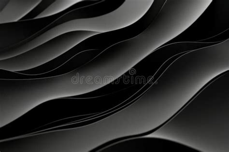 A Black Background With Wide Curving Lines That Cast Elongated Soft