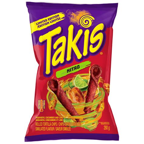 Takis Nitro Habanero Cucumber And Lime Rolled Tortilla Chips 280 G