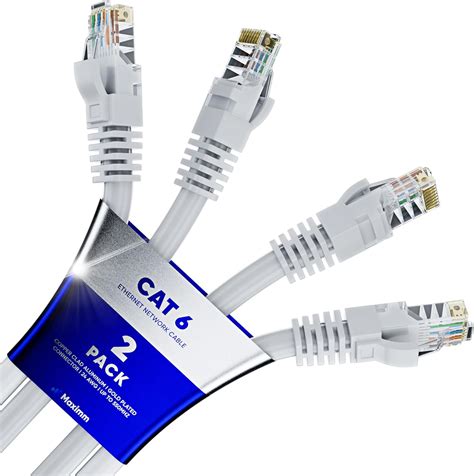 Jp Maximm Cat 6 イーサネットケーブル 200フィート 2パック 高速lanケーブル