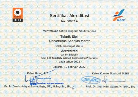 Akreditasi Teknik Sipil UNS Terbaru Kampusaja