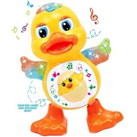 Pato Dançante Brinquedo Musical Dança Anda Mexe Luz E Som no Shoptime