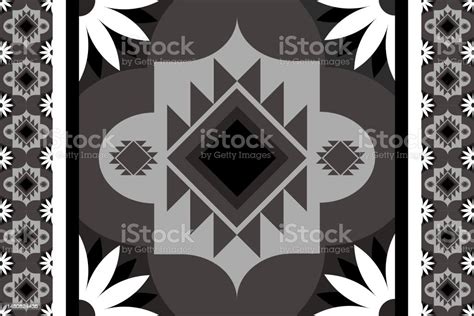 벽지 배경 직물 커튼 카펫 의류 및 포장을위한 흑백 기하학적 민족 이음새가 없는 패턴 디자인 0명에 대한 스톡 벡터 아트 및 기타 이미지 Istock