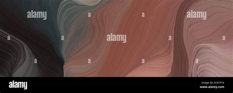 Unobtrusive Header With Elegant Curvy Swirl Waves Background Illustration With Pastel Brown