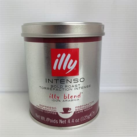 อิลลี่ อินเทนโซ่ โบลด์ โรสท์ กาแฟคั่วบด 125 กรัม Illy Intenso Roast Ground Coffee 125 Gram