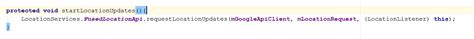 Android Error In Parameters To LocationServices FusedLocationApi