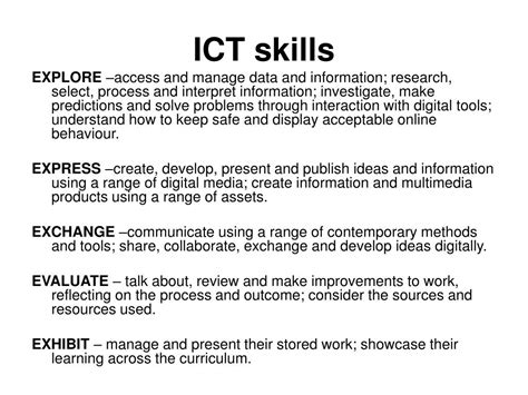 PPT ICT Skills PowerPoint Presentation Free Download ID