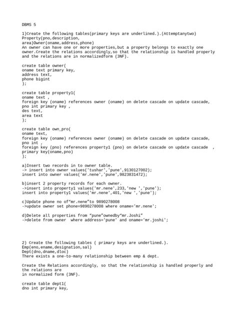 Dbms 5 Pdf Data Management Software Information Science