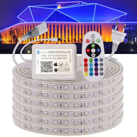 【รับประกัน2ปี】smd 5050 Ac220v บลูทู ธ Led Rgb Strip Light Ip67 ไฟ Led