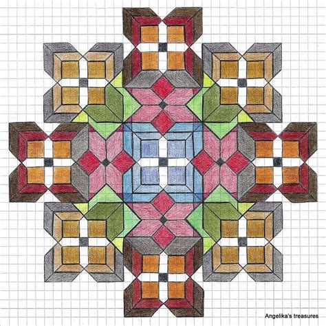 Angelikas Treasures 5 Ruitjes Papier Kunst Graph Paper Art