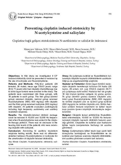Pdf Preventing Cisplatin Induced Ototoxicity By
