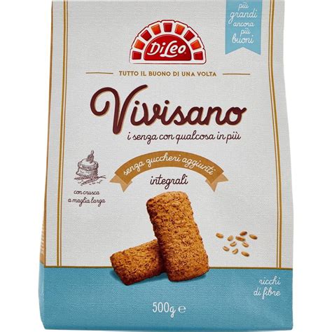 Biscotti Integrali Senza Zuccheri Aggiunti DI LEO 500 G Coop Shop