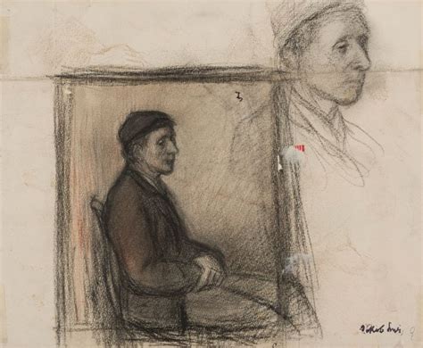 Jacob Smits Homme assis et étude de visage MutualArt