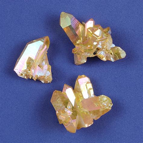 Golden Aura Quartz Clusters