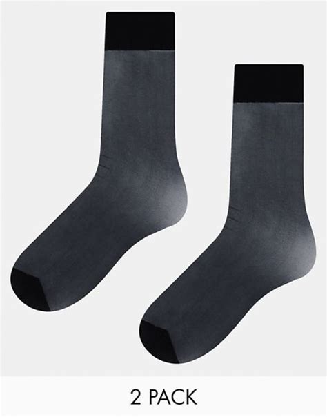 Lindex 2 Pack 20 Denier Sheer Sock In Black Asos