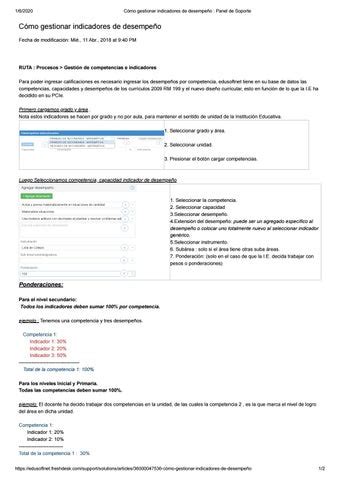 PASO 1 C Mo Gestionar Indicadores De Desempe O By Christian Loaiza