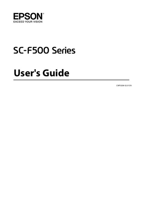 User Manual Epson Surecolor Sc F English Pages