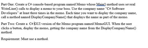 Solved Part One Create A C Console Based Program Named