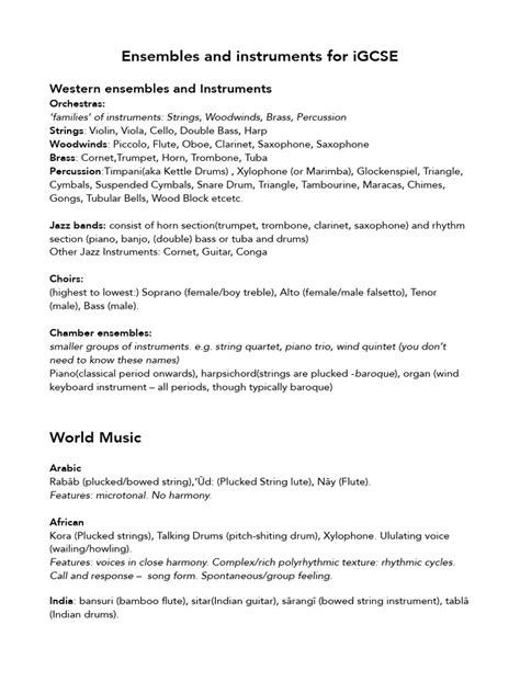 Igcse Syllabus Instruments List Pdf Music Technology Music Production Igcse Syllabus Instruments List Pdf Music Technology Music Production