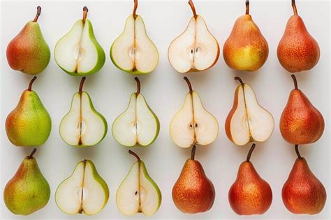 Carefully Curated Collection Of Pear Varieties Premium Ai Generated Image