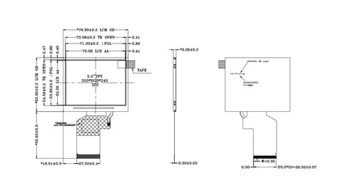 3 5 Inch Wide Temperature TFT LCD Module 320 240 CDTech LCD Touch Screen
