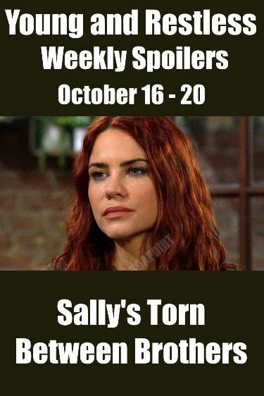 Young And The Restless Weekly Spoilers Sally Struggles With Her Feelings