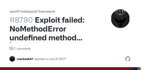 Exploit Failed Nomethoderror Undefined Method `positive For 0fixnum