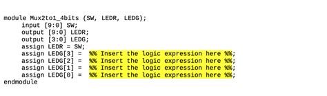 Solved Module Mux To Bits SW LEDR LEDG Input Chegg