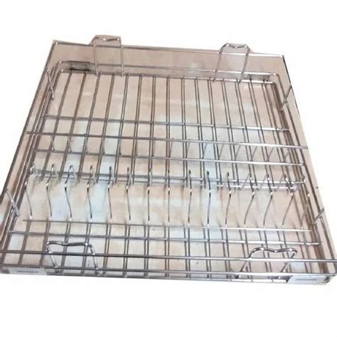 Rectangular Stainless Steel Kitchen Cup And Saucer Basket At Rs 645piece