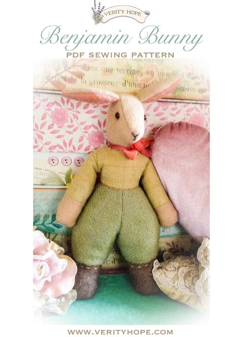 Verity Hope Vintage Bunny Rabbit Sewing Pattern Rabbit Doll Cloth Doll