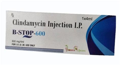 B Stop 600 Clindamycin Injection Ip Strength 600 Mg At Rs 450 Piece