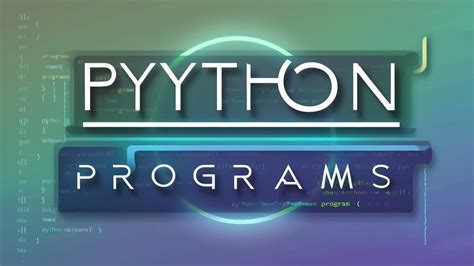 Python Programs Youtube