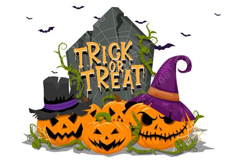Trick Or Treat Vector PNG Images Happy Halloween Trick Or Treat Poster