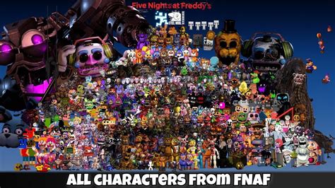 All The Characters From Five Nights At Freddy From 1 Secret Of The