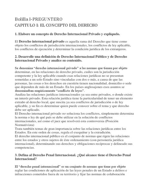 Preguntero Bolilla 1 Pdf Derecho Penal Internacional Ley