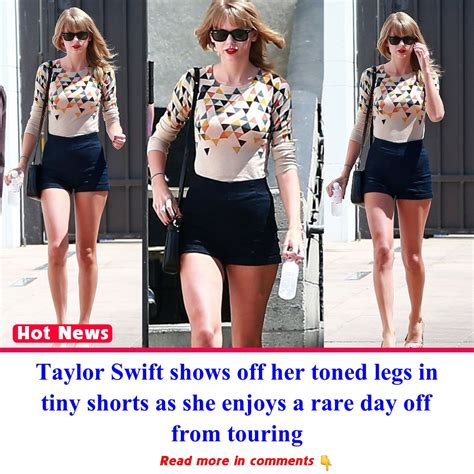 Taylor Swift Shows Off Her Toned Legs In Tiny Shorts As She Enjoys A