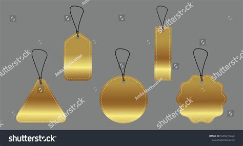 Gold Price Tag Design Set Vector Stock Vector Royalty Free 1689213622