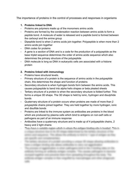 Biology Essay Biology A Level A Levels Aqa Thinkswap
