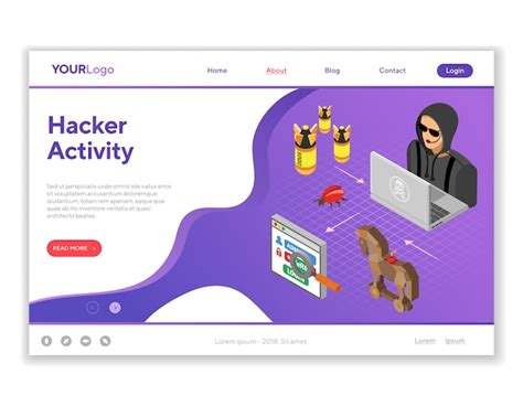 premium vector hacker activity concept