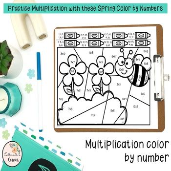 Spring Multiplication Color By Numbers By Gina Cottrell TPT