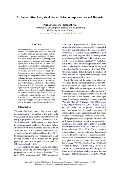 Pdf A Comparative Analysis Of Stance Detection Approaches And Datasets