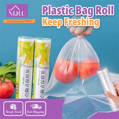 50 Pcs Multipurpose Packaging Plastic Food Fridge Grade Disposable
