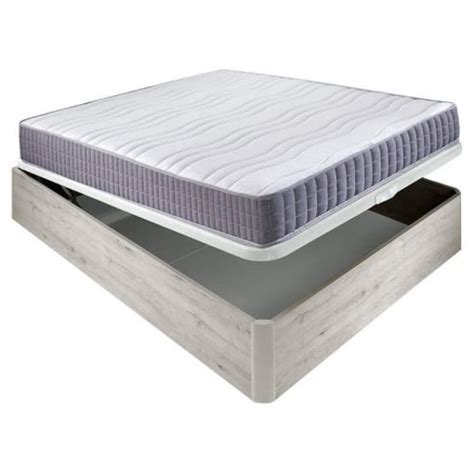 Colchón Y Canapé Abatible Madera Nordico 135x190 Cm Pack Colchón Y
