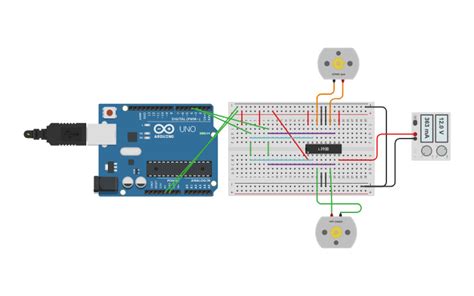 Circuit Design Motor Driver Tinkercad