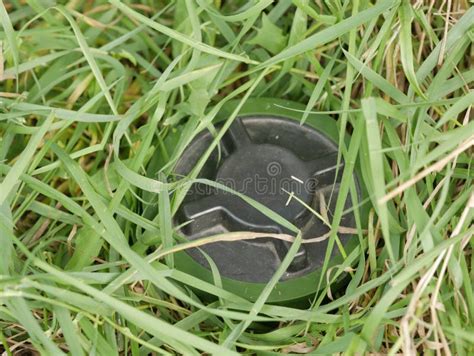 Russian Anti Personnel Mine Lies In The Grass Stock Image Image Of
