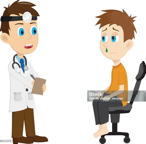 담담의 질환 환자 확인 감기와 독감에 대한 스톡 벡터 아트 및 기타 이미지 감기와 독감 건강 진단 건강관리와 의술