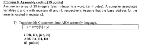 solved the solution of the assembly code is included can