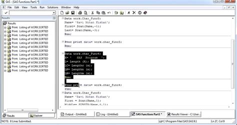 Basic Functions In Sas Word Characters Youtube