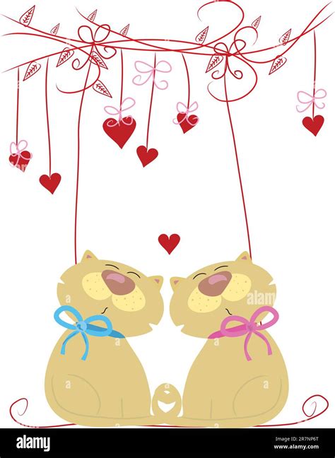 Tree Swing Love Stock Vector Images Alamy