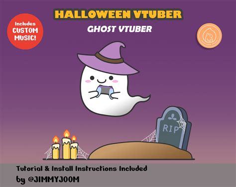 Cute Animated Ghost Vtuber Pngtuber Tuber Halloween Png Tuber Halloween Ghost Candles