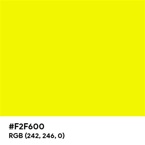 Shocking Yellow Color Hex Code Is F2f600